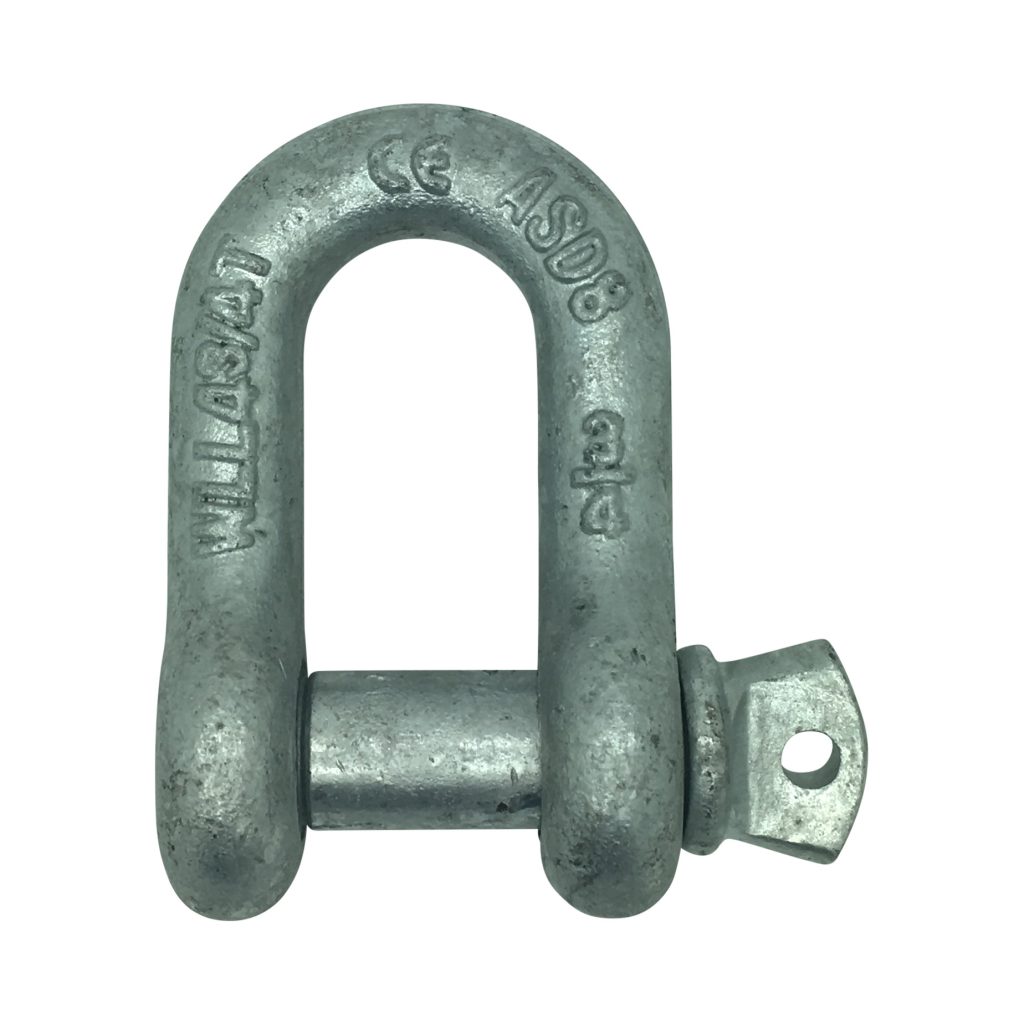 Galvanised Alloy Steel U.S. Fed Spec. RR-C-271 Screw Pin Dee Shackle ...