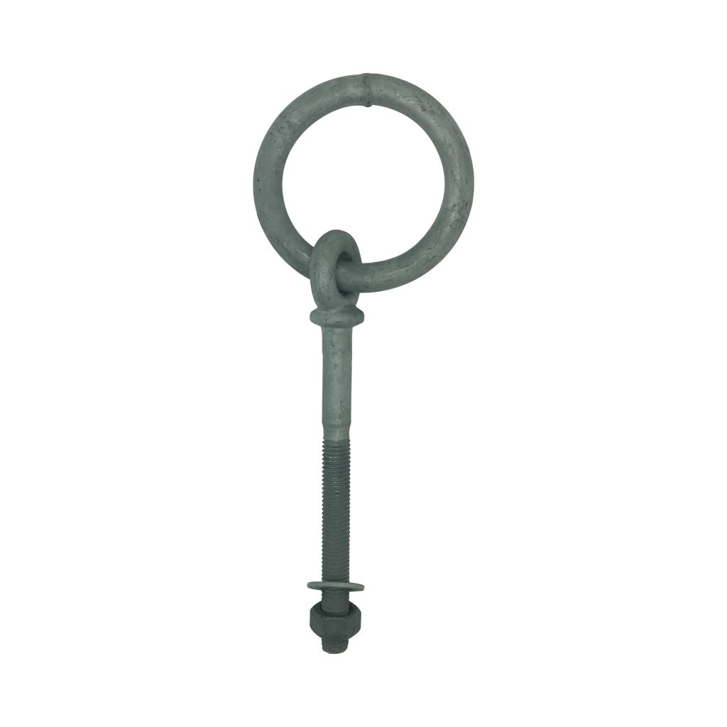 Galvanised Long Shank Ring Bolt - Deacon Wire Rope