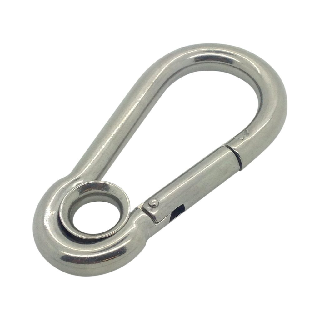 Stainless Steel Carbine Hook With Eyelet - Deacon Wire Rope